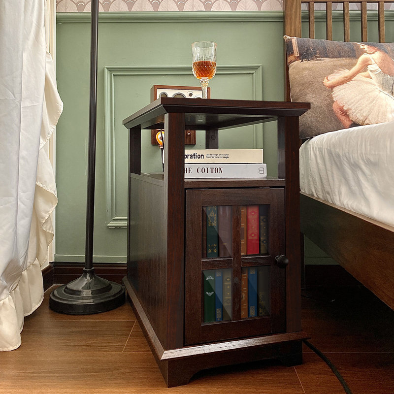 Red Barrel Studio® Boxley Tray Top End Table and Built-In Outlets & Reviews | Wayfair